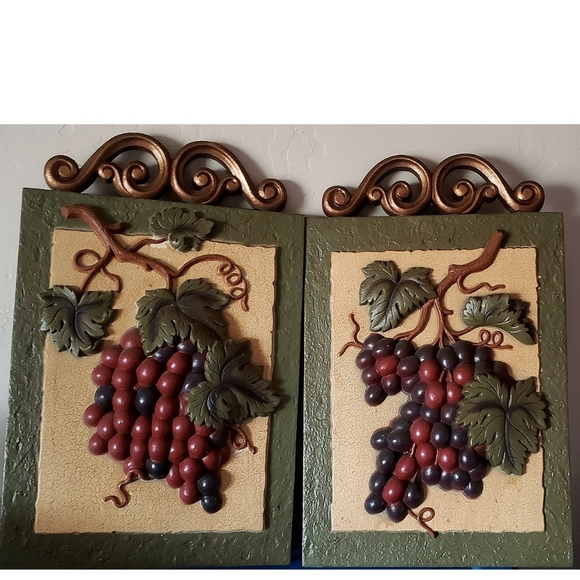 Home Interiors | Wall Decor | Vtg Home Interiors Grape Vineyard Wall ...